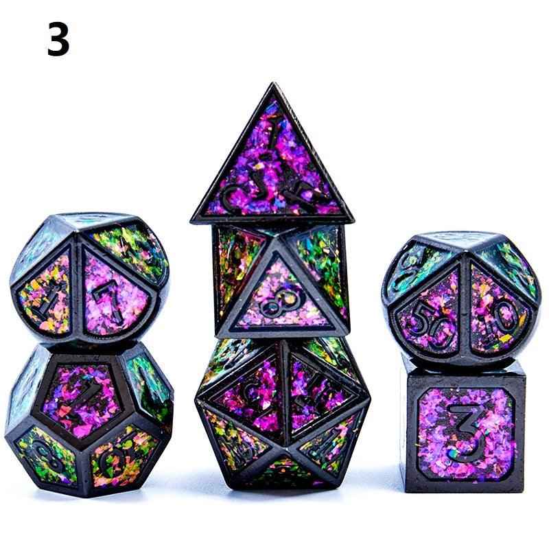 Starlight 7pcs/Set dnd dice Set Dados rpg Dobbelstenen Rol Polyhedral ...